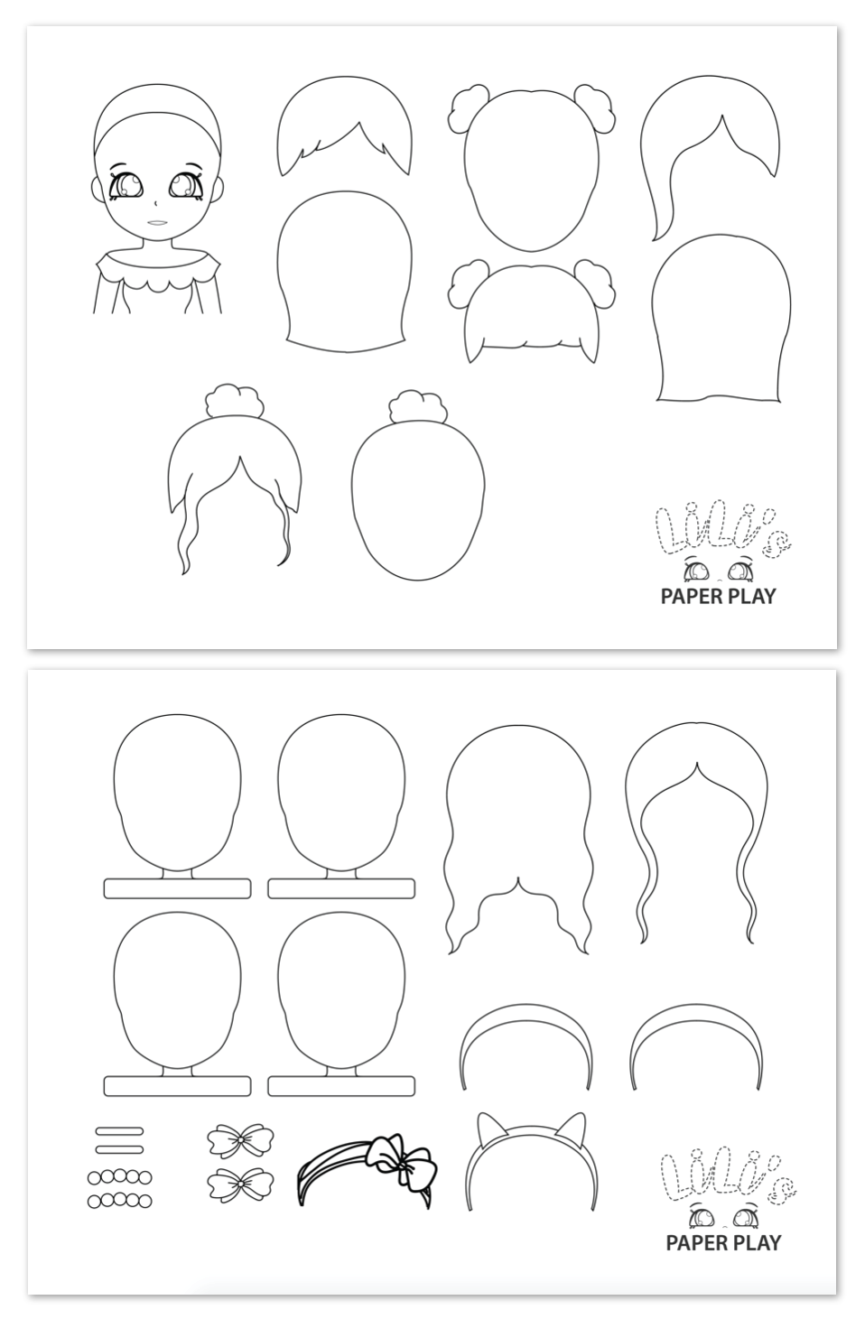 Hair Styling Doll Paper Play – LiLi Art Craft